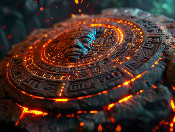 A Stone with Fire and Flames on it Stock Image - Image of sphere ...