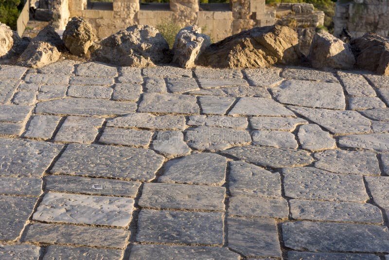 Stone Floor at the Acropolis of Athens Stock Image - Image of ruins ...