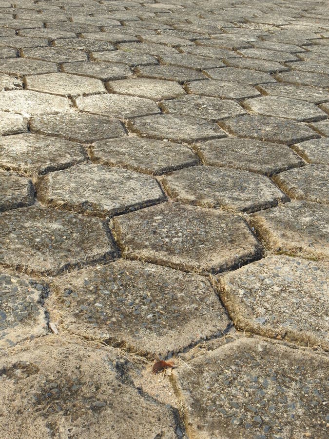 Stone Floor in Hexagonal Format. Geometric Pattern Stock Image - Image ...