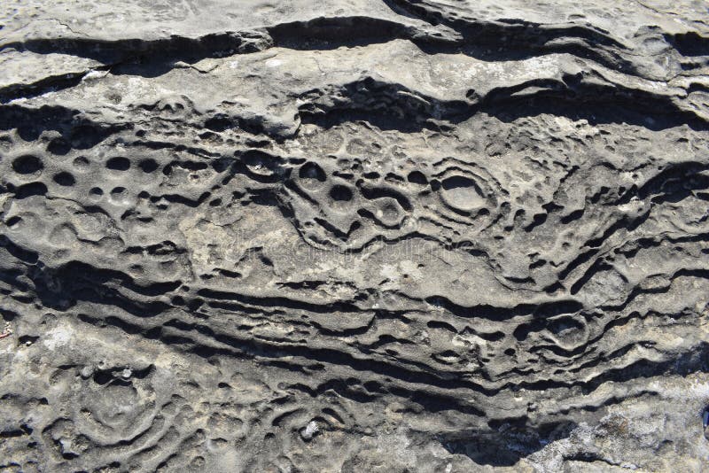 Stone Floor with Round Grooves Stock Photo - Image of lunar, landscape ...