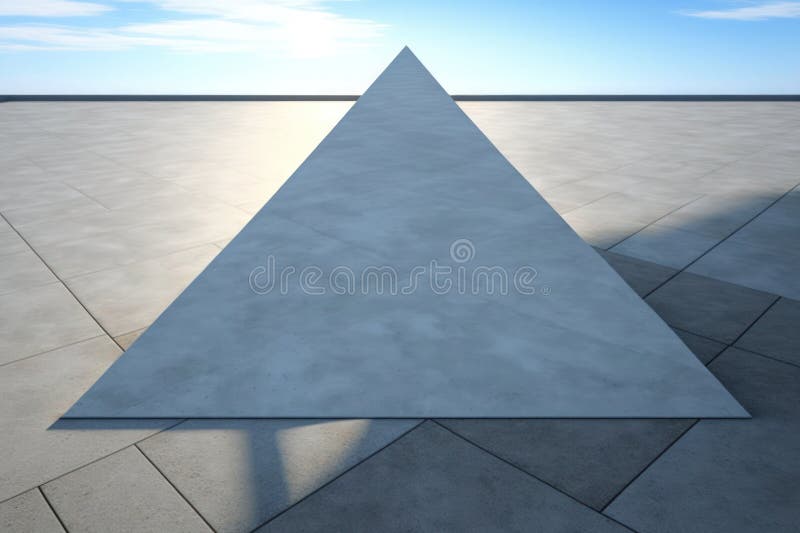 Stone Floor Tiles in the Form of an Empty Triangle with Sky Stock ...