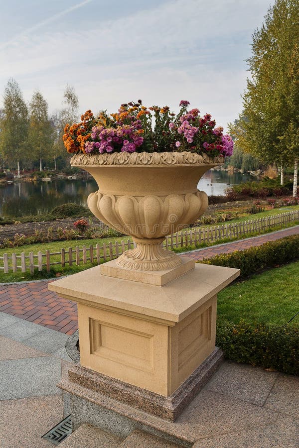 Stone floor vase stock image. Image of relief, decoration - 50176761