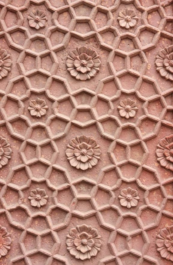 Stone flowers stock image. Image of arabic, ornate, building - 13220633