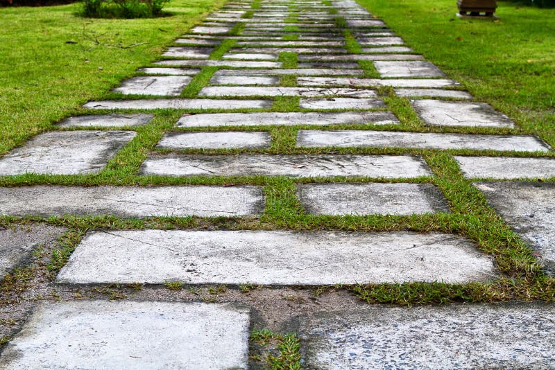 Stone footpath in park stock image. Image of nature, color - 25367771