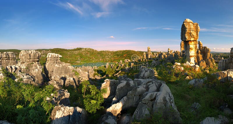 Stone Forest stock image. Image of autumn, clouds, blue - 15552955