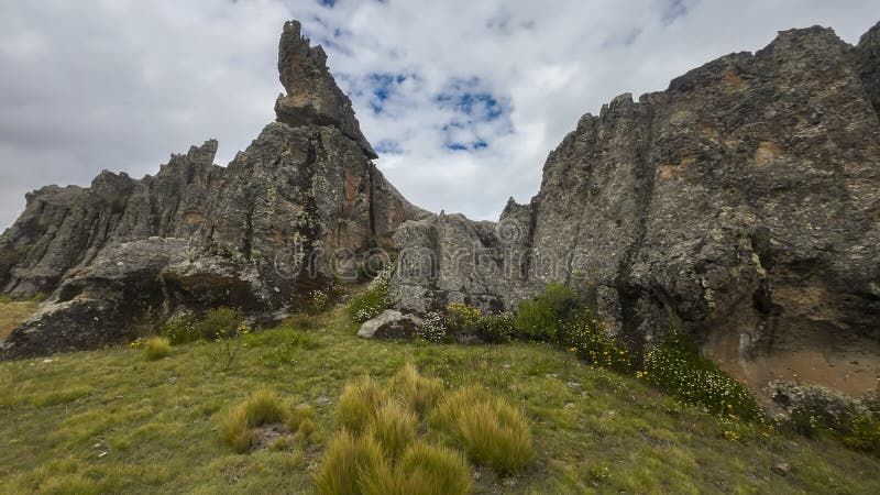 Stone Forest with Archaeological Remains, Known As Hatun Machay. Peru ...
