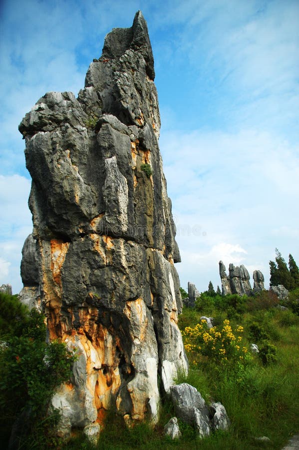 Stone Forest China stock image. Image of stone, geologic - 3313137