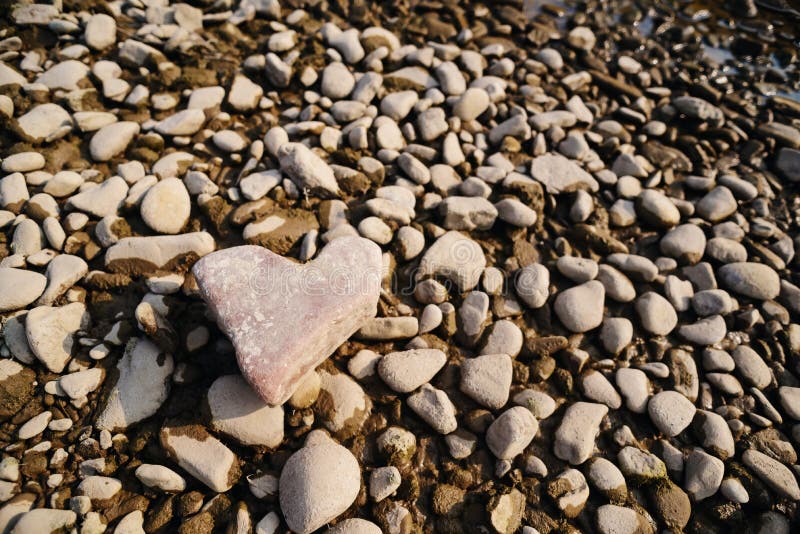 Stone in Form of Heart. Conceptual Design Stock Photo - Image of ...