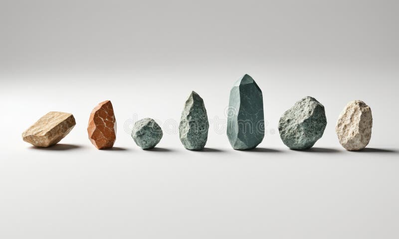 Stone Formation in Various Shapes, Sizes, and Textures Stock ...