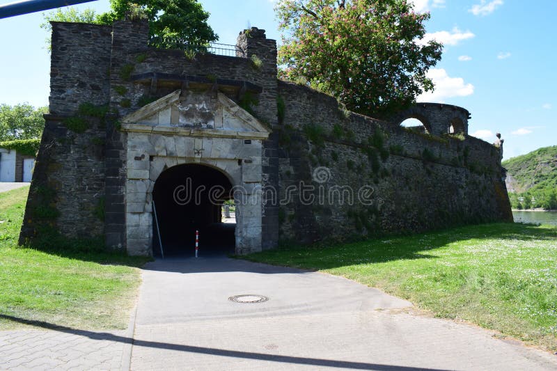 Old Fortress at the Rhine in Andernach, Germany Stock Image - Image of ...