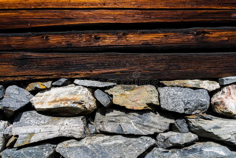 Stone Foundation of an Old Log House Stock Photo - Image of vintage ...