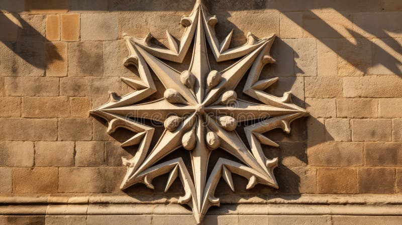 Stone four point star stock illustration. Illustration of detail ...