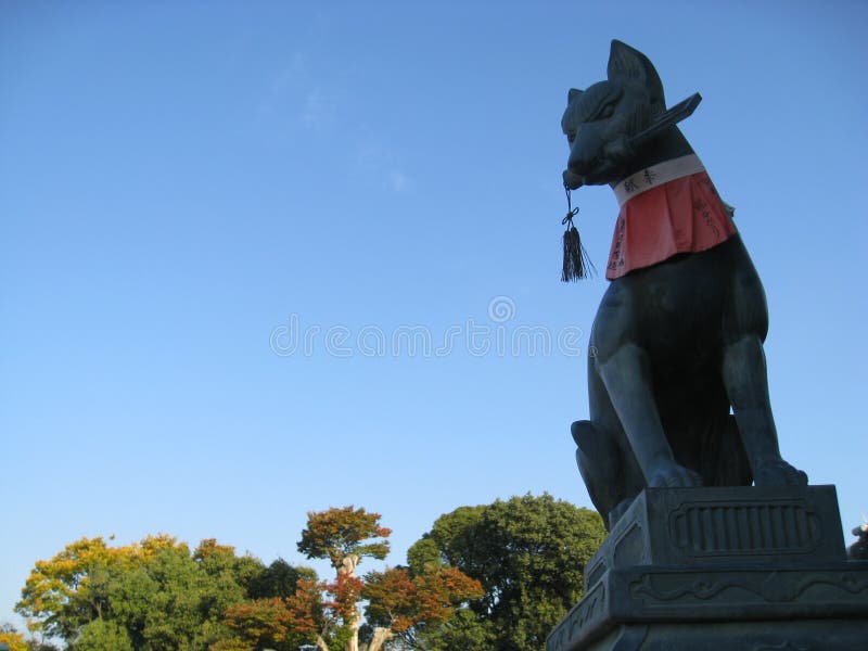 Stone fox stock image. Image of stone, spiritual, outdoor - 38411671