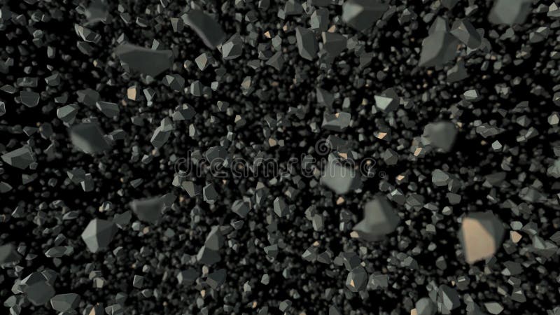 Stone Fragments that Have Split and are Exploding Stock Illustration ...