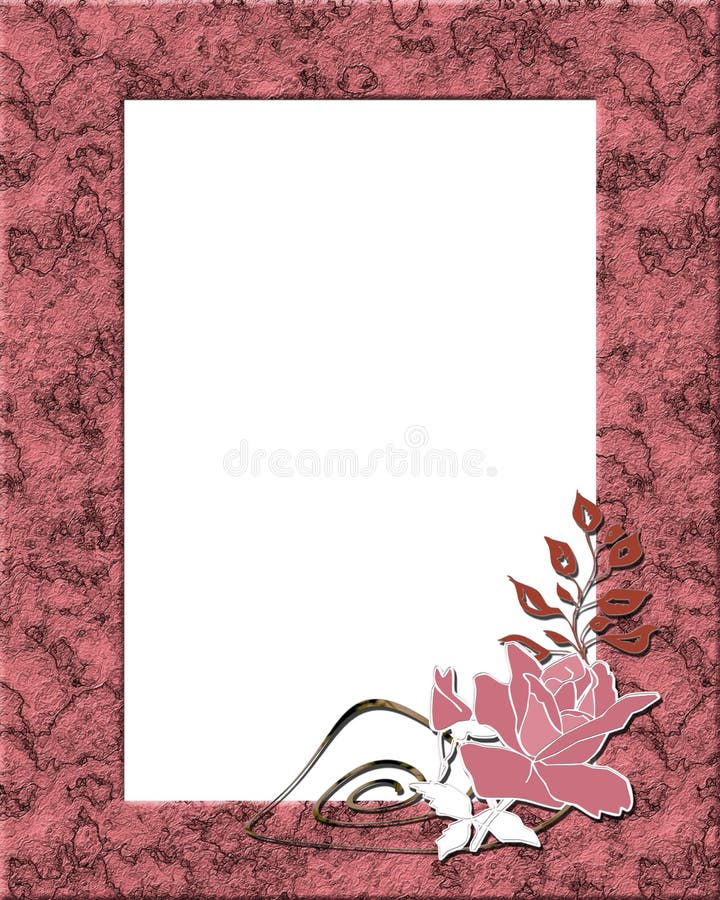 Stone Frame Pink Print Photo Frame Marble Effect with Rose Stock Photo ...