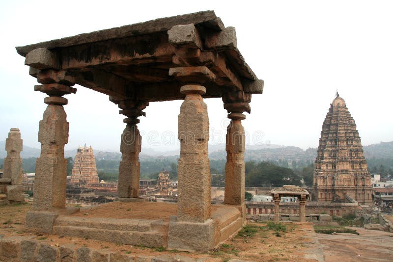 The Pushkarni, a Temple Pond at Hampi Stock Image - Image of heritage ...