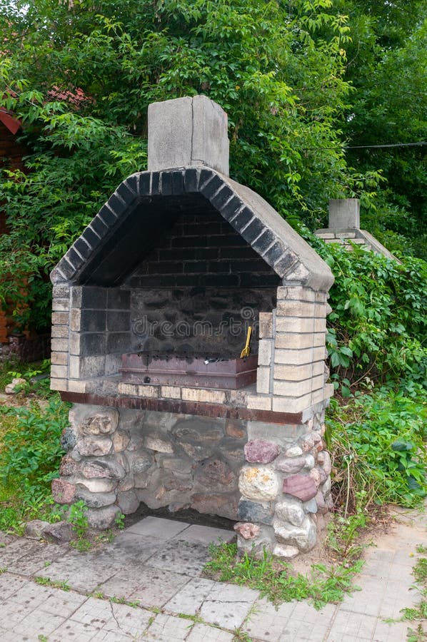 A Stone Garden Oven for a Grill or Barbecue Stock Image - Image of ...
