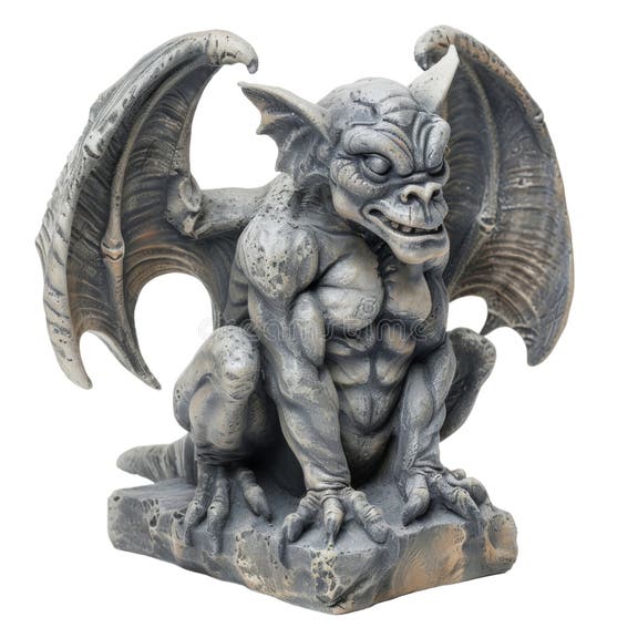 Stone Gargoyle Sculpture with Wings and Claws Stock Photo ...