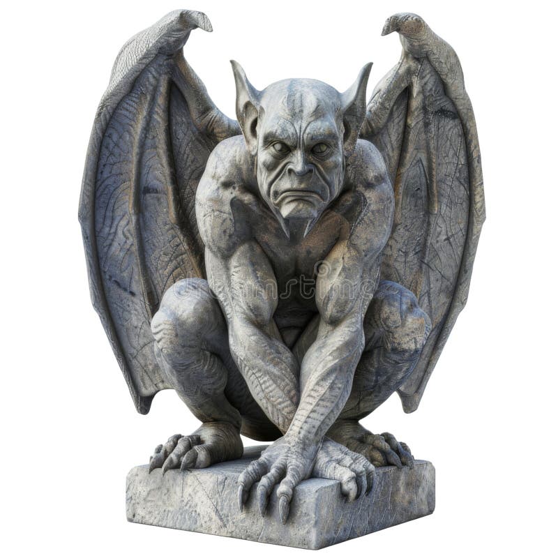 Stone Gargoyle Sculpture with Wings and Claws Stock Photo ...