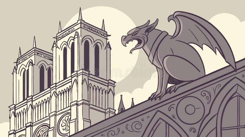 Stone Gargoyle Statue on Building, Gothic Architecture and Mythical ...