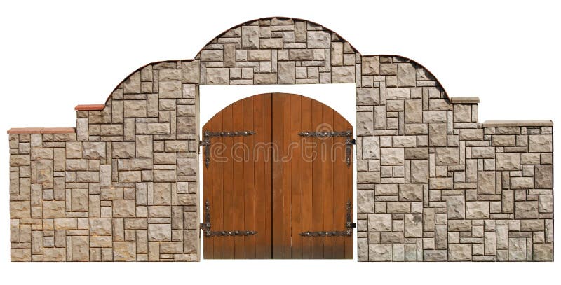 Stone_gate stock photo. Image of outdoors, protected, isolate - 5941264