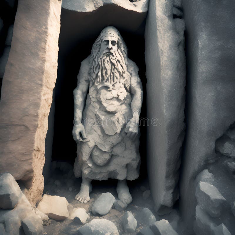 Stone God, Generative AI Illustration Stock Illustration - Illustration ...
