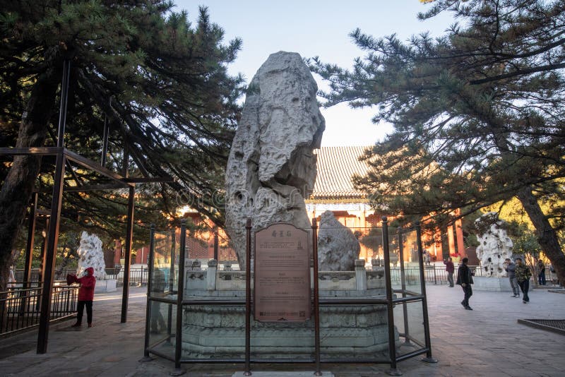 Stone of the God of Longevity in Summer Palace in Beijing Editorial ...