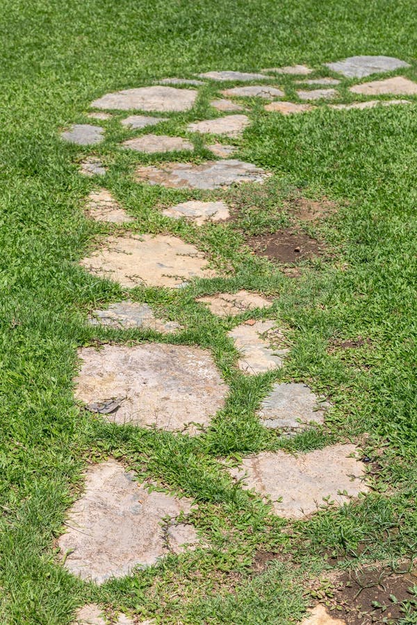 Stone and Grass walkway stock photo. Image of sidewalk - 44033934