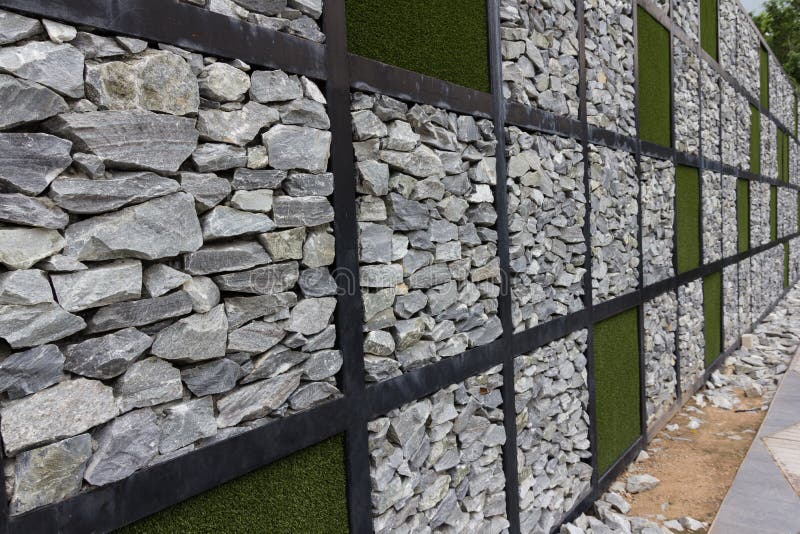 Stone and grass wall stock photo. Image of stone, brick - 40537772