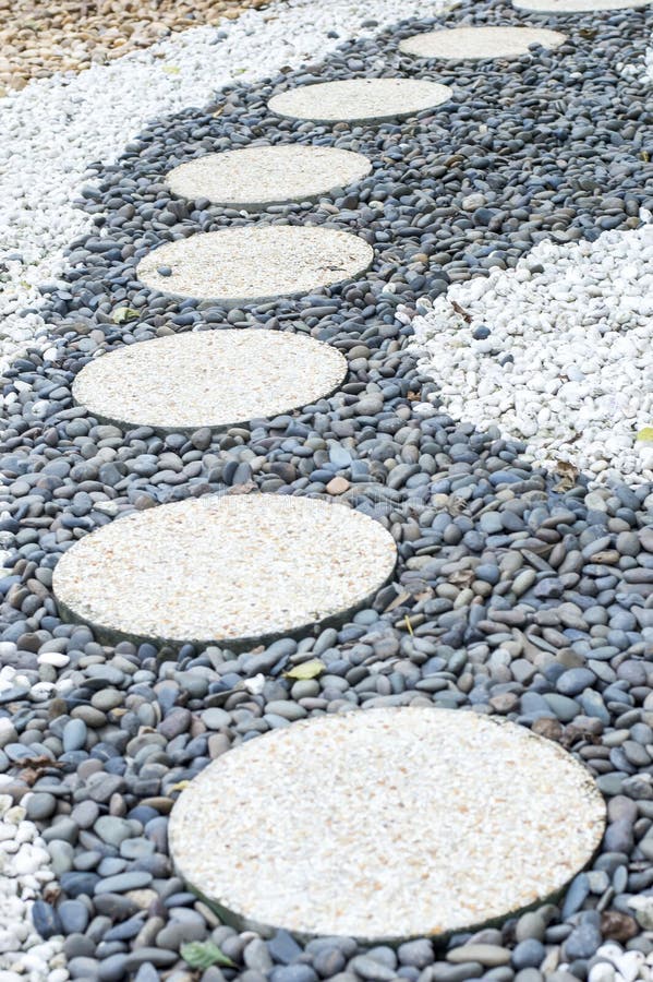 Stone Gravel Path in the Garden Stock Photo - Image of trail, track ...