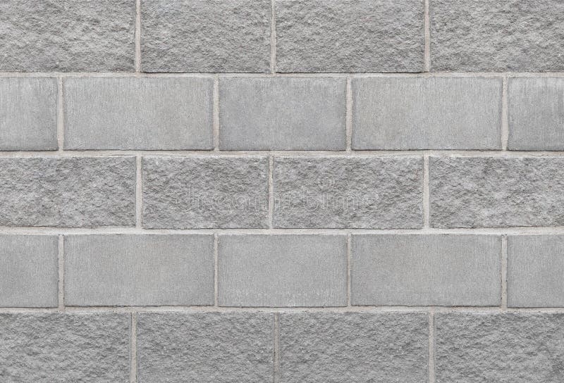 Grey Wall Made of Rectangular Concrete Blocks of Different Structures ...