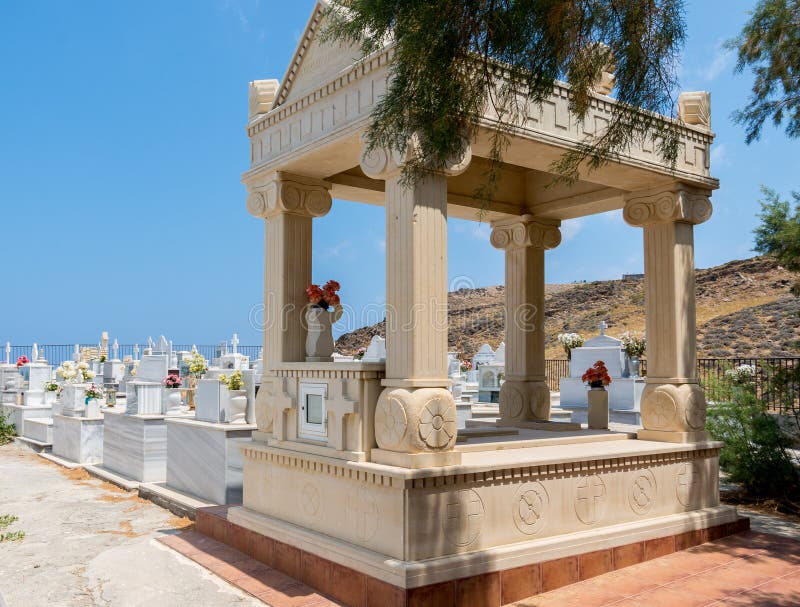 Greek cemetery stock image. Image of landscape, resort - 1215939