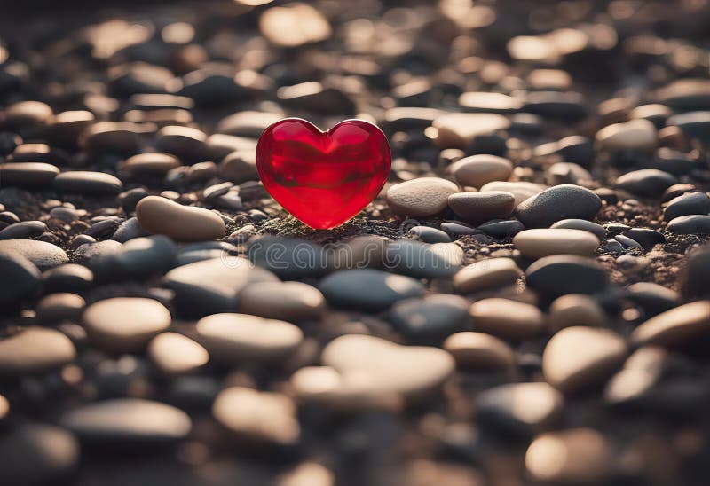 Stone Ground Heart Shape Card Xoxo Happy Stock Illustration ...