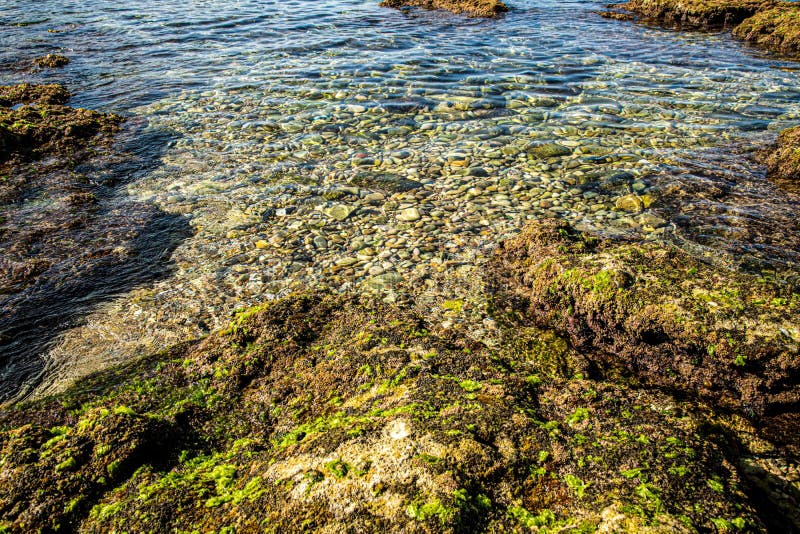 Stone Ground Under Water Surface Stock Photo - Image of beauty, rock ...