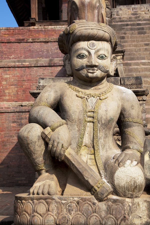 Stone Guardian at Sewu Temple, Indonesia Stock Image - Image of relic ...