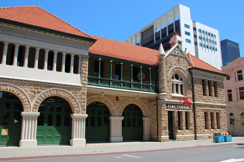 Stone Hall (fire Station) in Perth (australia) Stock Photo - Image of ...