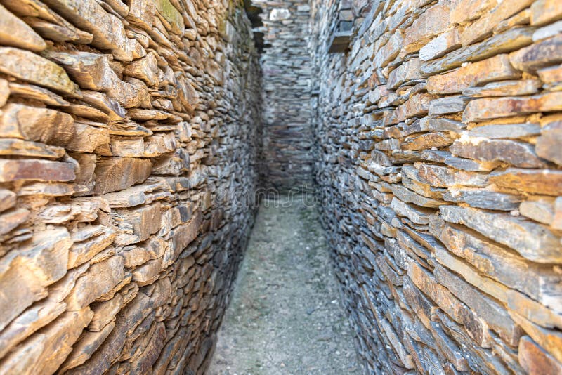 Stone Hallway in Perspective, Depth Stock Photo - Image of hallway ...