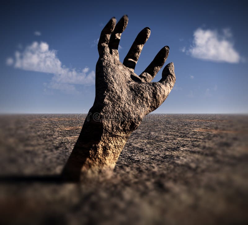 Stone Hand stock illustration. Illustration of concept - 3319401