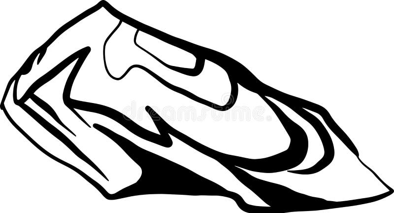 Stone, Hand Draw Line Vector Illustration Stock Vector - Illustration ...