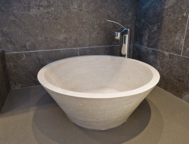 Stone hand wash basin stock image. Image of flat, natural - 13368729