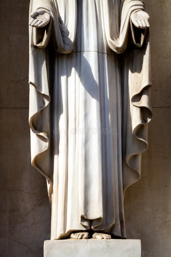 The Stone Hands of a Statue Outstretched in Blessing with the Palms ...