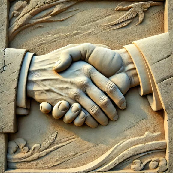 Stone handshake stock illustration. Illustration of executives - 355421104