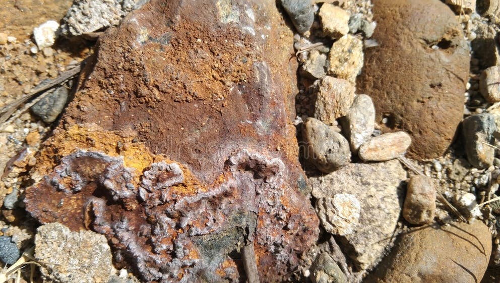 A Stone that Has a Unique Color Pattern Stock Image - Image of color ...