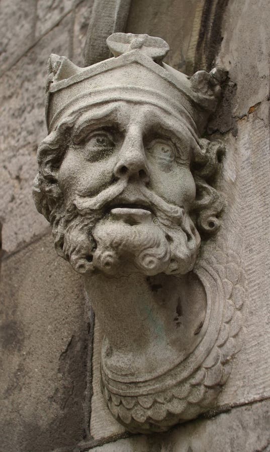 Stone Head of Warrior Carving Latin America Stock Image - Image of ...