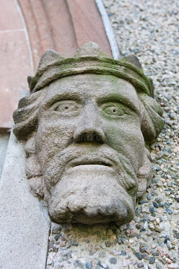 Stone head of a king stock photo. Image of crown, ancient - 8660024