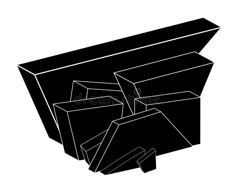 Stone Heap Vector Symbol Icon Design. Stock Vector - Illustration of ...