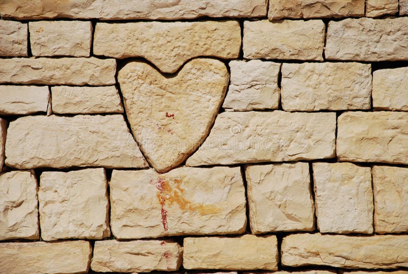 Stone heart stock photo. Image of cliff, yellow, stoney - 10939030
