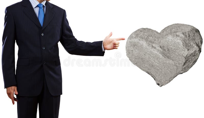 Stone heart stock image. Image of prudent, businessman - 42044935