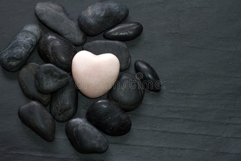 Stone Heart and Other Stones Abstract Background Stock Photo - Image of ...