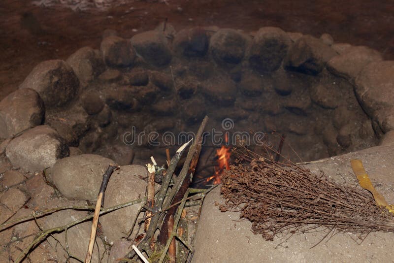 Stone Hearth for Heating and Cooking. Stone Oven Stock Photo - Image of ...